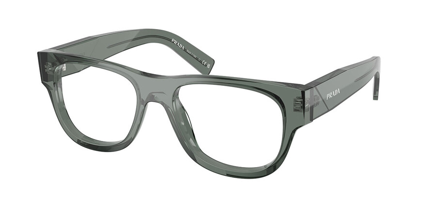 Prada PR D08VU 21J1O1 Square Transparent Green Frame Eyeglasses ...