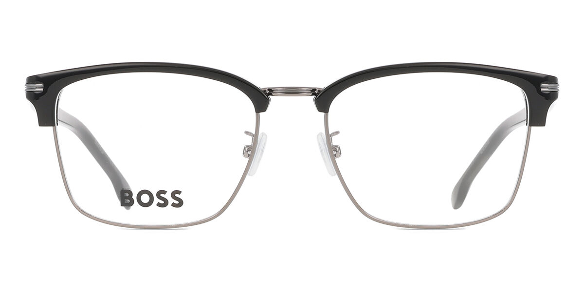 BOSS 1794/F Asian Fit ANS Browline Black On Gunmetal Frame Eyeglasses ...